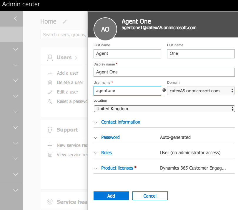 How to create a Live Assist User – Live Assist for 365 Support